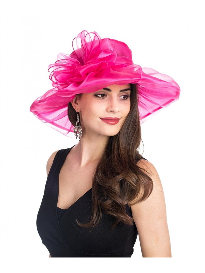 Women Kentucky Derby Church Cap Wide Brim Summer Sun Hat For Party